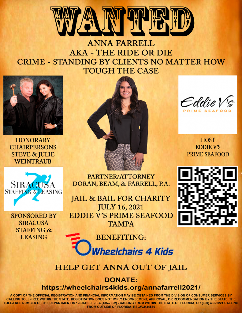 Anna Farrell – Jail and Bail 2021 | Wheelchairs 4 Kids