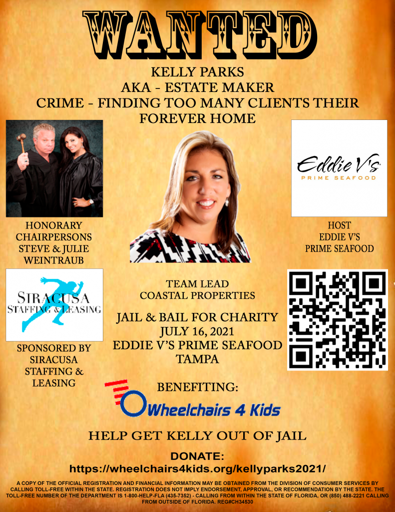 Kelly Parks – Jail and Bail 2021 | Wheelchairs 4 Kids