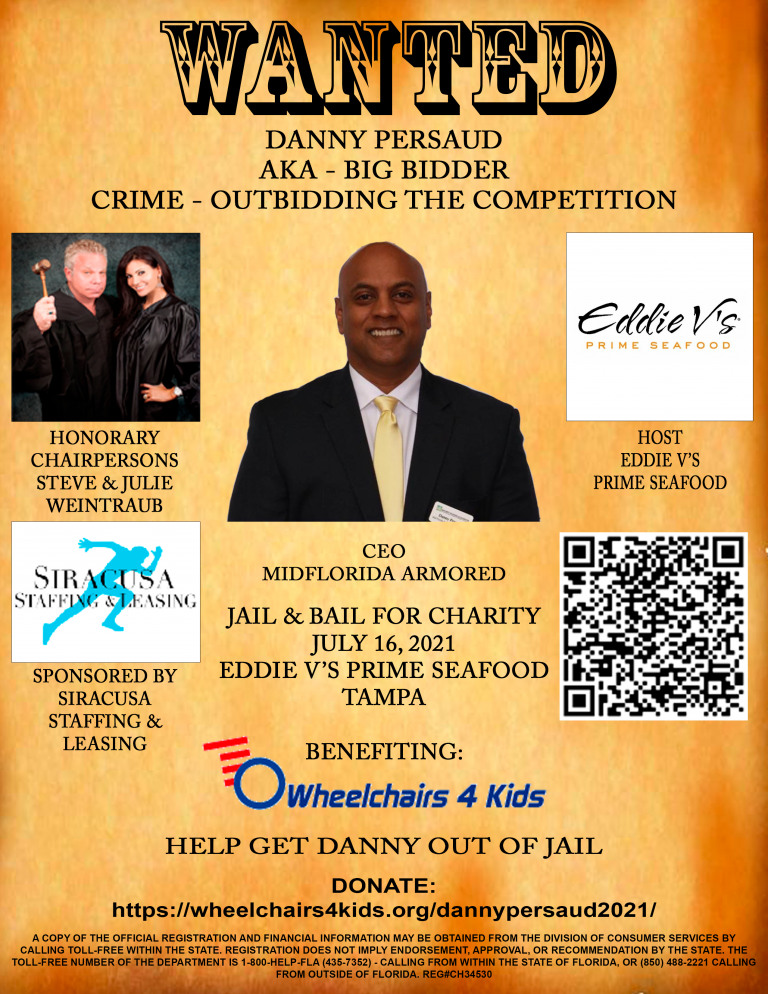 Danny Persaud – Jail and Bail 2021 | Wheelchairs 4 Kids